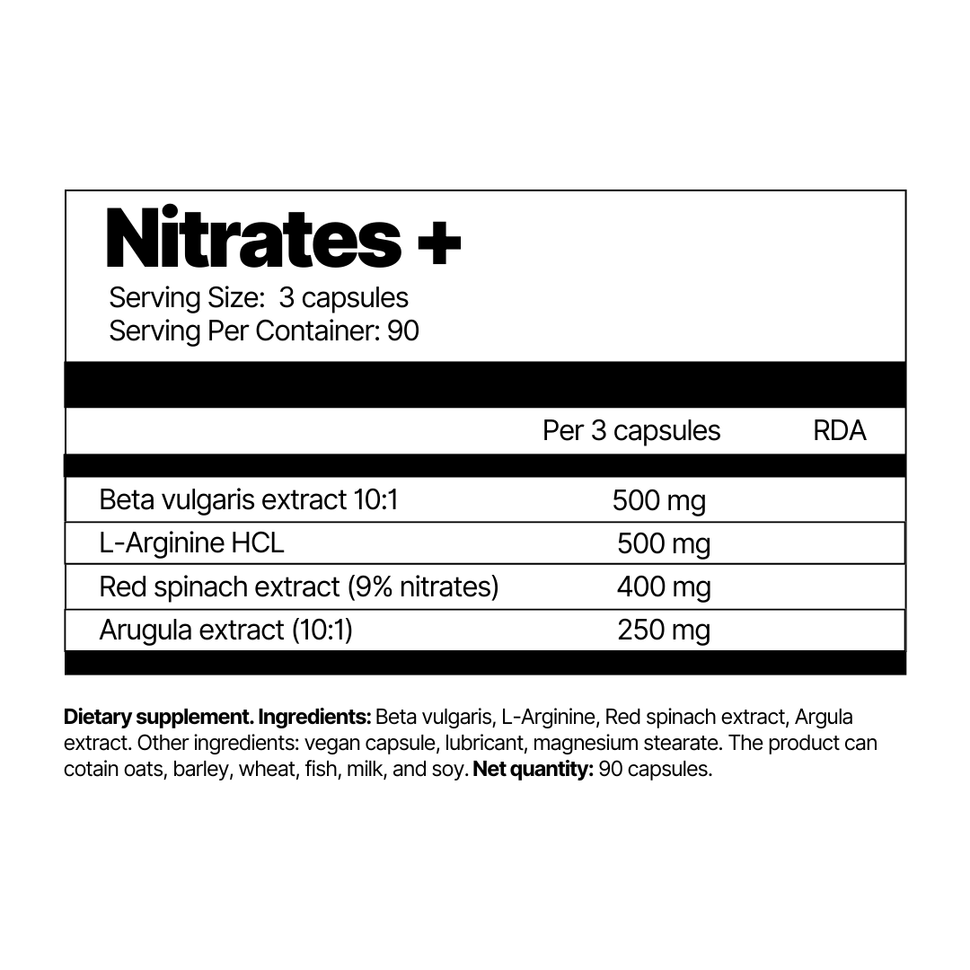 Nitrates+ — Improve Your Endurance Training With Nitrates